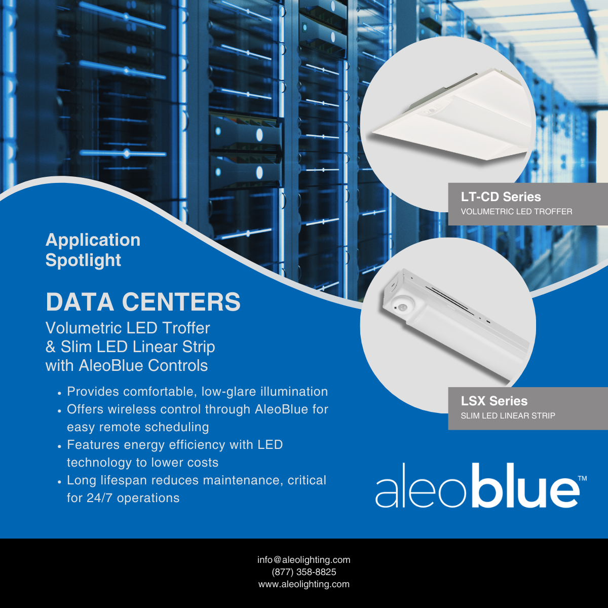 Application Spotlight: Data Centers | Aleo Lighting