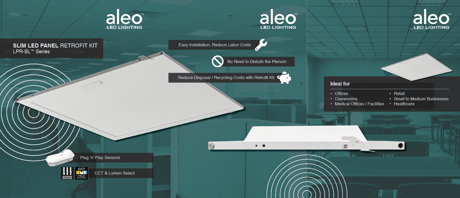 Introducing the New LPR-BL Series Slim LED Panel Retrofit Kit | Aleo ...