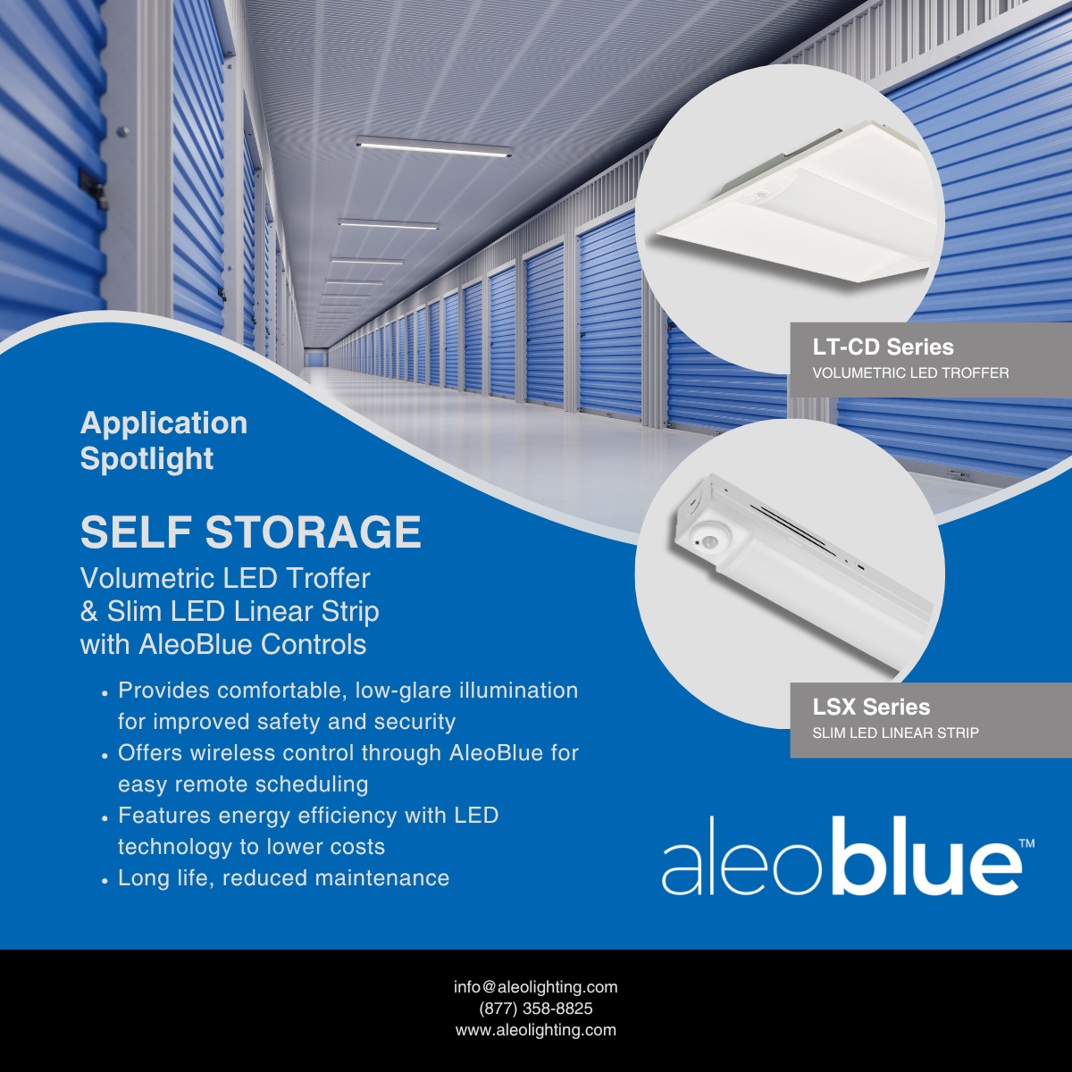 Application Spotlight: Self Storage Facilities | Aleo Lighting + Controls