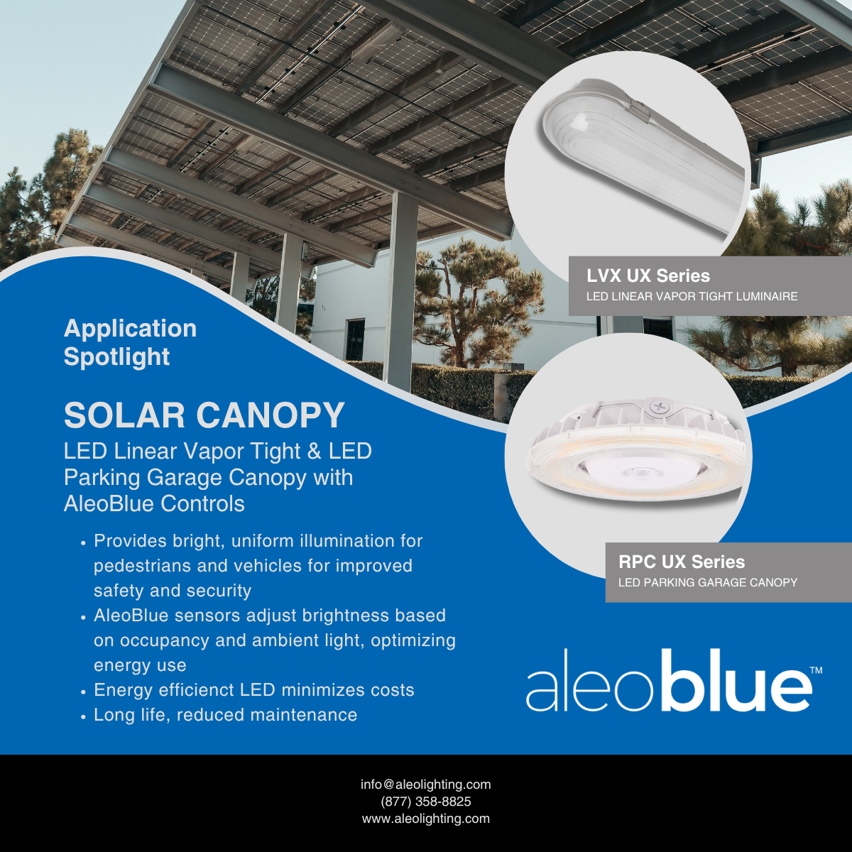 Application Spotlight: Solar Canopies | Aleo Lighting