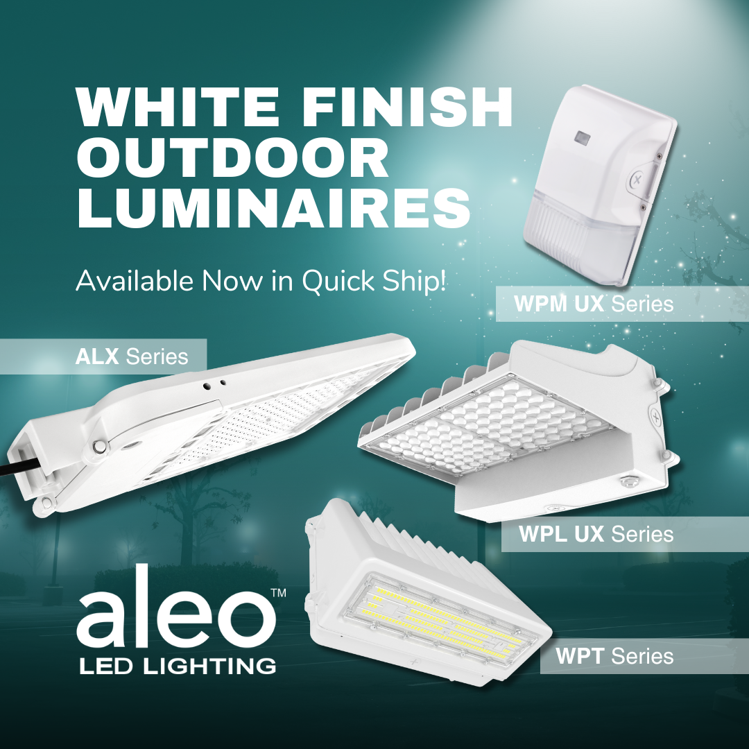 Now Available: White Finish Outdoor Luminaires – Quick Ship! | Aleo ...