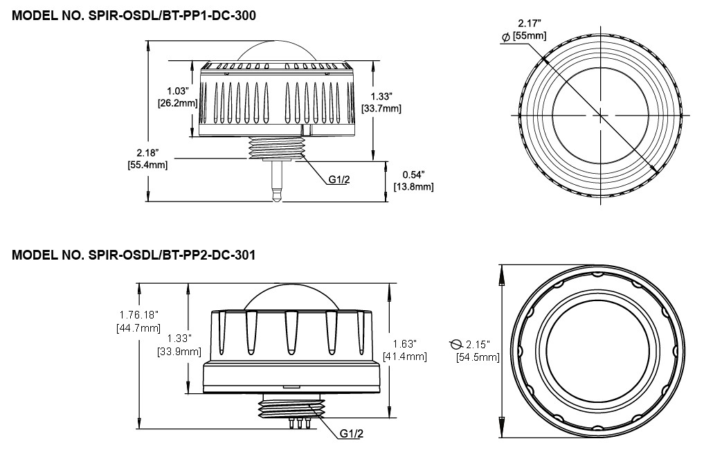 SPIR-OSDL/BT-PPx-DC-30y | Aleo Lighting